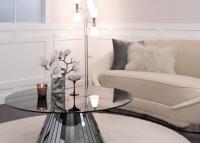 China Smoked Mirror Coffee Table with MDF Construction and 100X100X40CM Dimensions for sale