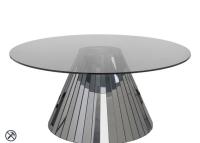 China Smoked Mirror Coffee Table with MDF Construction and 100X100X40CM Dimensions for sale