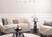 China Smoked Mirror Coffee Table with MDF Construction and 100X100X40CM Dimensions for sale