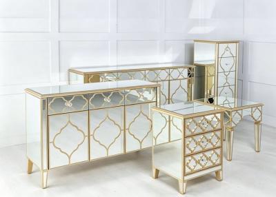 China THB01 Silver Mirror MDF Bedside Table Nightstand 50X40X66CM for sale