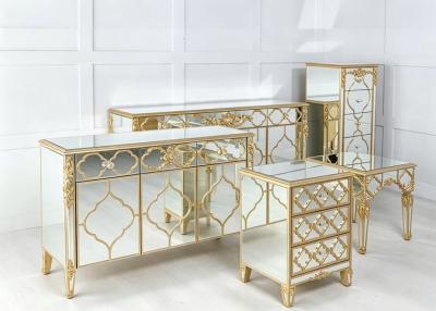 China THCT02 Coffee Table with 55x55x55cm Size Silver Mirror and MDF Material Side Table for sale