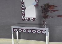 China Wall Mounted Console Table with Silver Mirror Finish and Modern Design for Entryway for sale