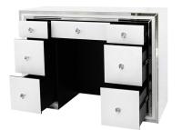 China White Mirrored 7 Drawer Dressing Table with 120X44X85CM Dimensions for sale