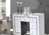 China White Mirrored 7 Drawer Dressing Table with 120X44X85CM Dimensions for sale