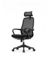 China Black Ergonomic Mesh Office Chair with Headrest-Task Chairs for sale