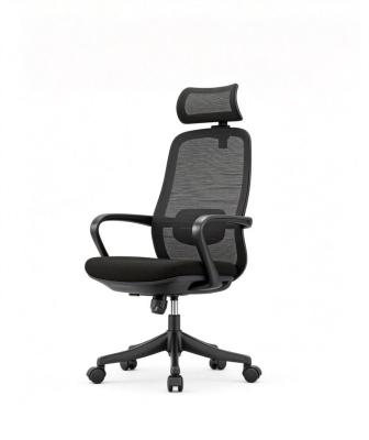 China Black Ergonomic Mesh Office Chair with Headrest-Task Chairs for sale