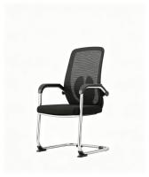 China Black Mesh Guest Chair with Sled Base-Guest Chairs for sale