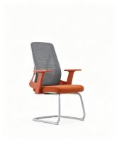 China Orange Mesh Guest Chair with Sled Base-Guest Chairs for sale