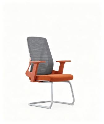 China Orange Mesh Guest Chair with Sled Base-Guest Chairs for sale