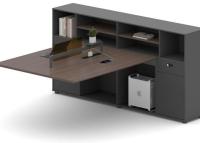 China Executive Desk with Wide Work Surface and Back Bookcase-Private Office for sale