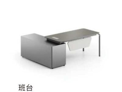 China FABLE Sand Contemporary Executive Desk Private Office For 1 Person Fitted Storage Leather Inlay for sale