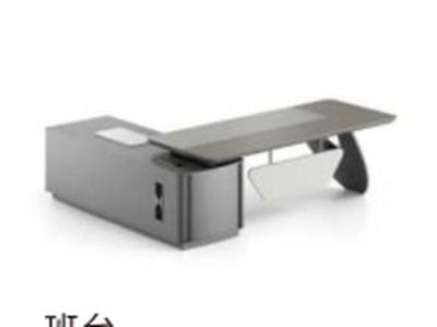 China FABLE Gray Luxury Modern Executive Desks Small Private Office Under-Desk Storage Power Outlets for sale