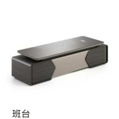 China GESAN Coffee Modern Executive Desk For Home Office Private Office For 1 Person Walnut Top Side Cabinet for sale