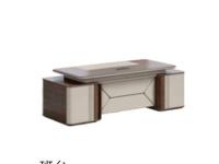 China INNOVATE Light Oak Modern Executive Desk Private Serviced Office Executive Grade Wire Grommets for sale