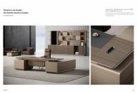 China JOYA Cherry Modern Executive Office Desk Private Workspace Dual-Tone Finish Anti-Scratch Edge for sale