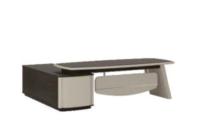 China QIHANG Teal Modern Executive Office Desk Private Serviced Office Cable Management Lockable Drawers for sale