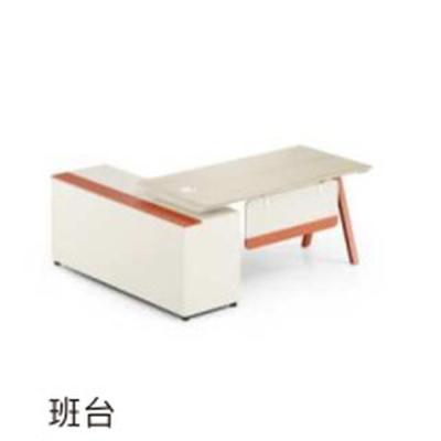 China SANQIN Terracotta Luxury Executive Desk Private Serviced Office Dual-Tone Finish Anti-Scratch Edge for sale