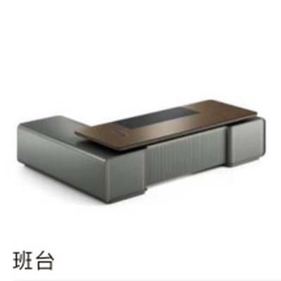 China SUNE Storm Gray Executive Style Desk Private Workspace Dual-Tone Finish Anti-Scratch Edge for sale