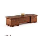 China TAISHAN Warm White Office Executive Desk Private Office Workspace Walnut Top Side Cabinet for sale