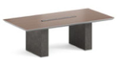 China LIMITLESS Small Meeting Table For Office Steel Frame Power Outlets Wire Grommets for sale