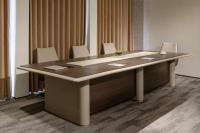 China QIHANG Meeting Table Office Reinforced Frame Matte Finish Environmentally Friendly for sale