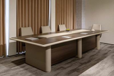 China QIHANG Meeting Table Office Reinforced Frame Matte Finish Environmentally Friendly for sale