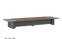 China SHARP Office Conference Tables Dual-Tone Finish Wide Tabletop Ergonomic Height for sale