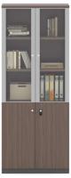 China Wooden Filing Cabinet with Glass Upper Doors-File Cabinets for sale