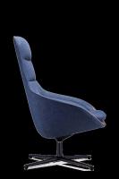 China D3 Whorl Design Swivel Lounge Chair with Segmented Ergonomic Support and Four-Star Aluminum Alloy Base for Office Seating for sale