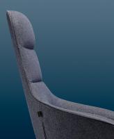 China D3 Whorl Design Swivel Lounge Chair with Segmented Ergonomic Support and Four-Star Aluminum Alloy Base for Office Seating for sale