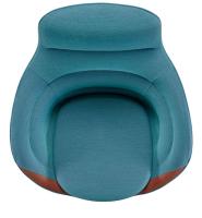 China D3 Whorl Design Swivel Lounge Chair with Segmented Ergonomic Support and Four-Star Aluminum Alloy Base for Office Seating for sale