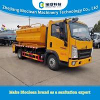 China 2.2m3 2200L 7.4tons Sewage Suction Truck Diesel Powered Pipeline Dredging for sale