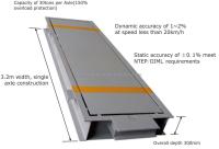 China LCD Fixed Axle Scale Truck Vehicle Short Platform Weighing Scales 30ton 50t Capacity for sale
