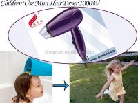 China 1000W Portable Electronic Hair Dryer Foldable With Concentrator for sale