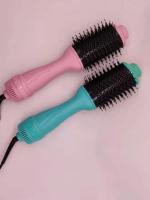 China 3 In 1 Hot Air Hair Comb Blow Dryer One Step Non Disposable Round Shape for sale