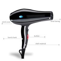 China Professional Salon Far Infrared Hair Dryer , Black AC Motor Blow Dryer for sale