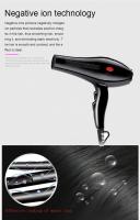 China Professional Salon Far Infrared Hair Dryer , Black AC Motor Blow Dryer for sale