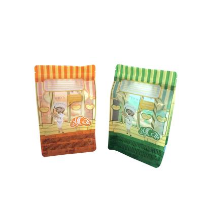 China matte plastic bag christmas food packaging with window for candy cookie for sale