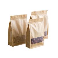 China Customized Retail Brown Kraft paper bag with clear window for sale