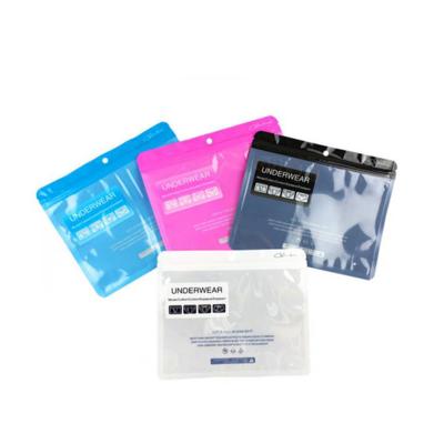 China custom printed silk stockings plastic zipper underwear packaging bag for sale