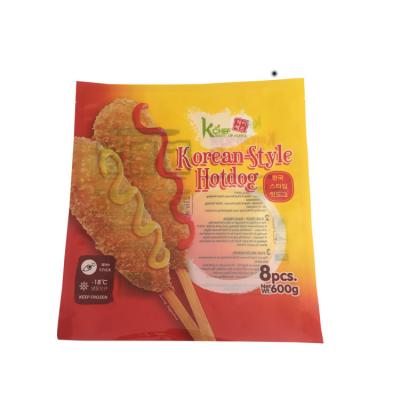 China custom printed three side seal frozen food grade nylon plastic packaging vacuum bag for packing for food for sale