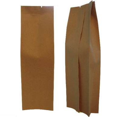China Kraft paper bag side gusset plastic pouch tea food packaging bag with easy-tearing for sale