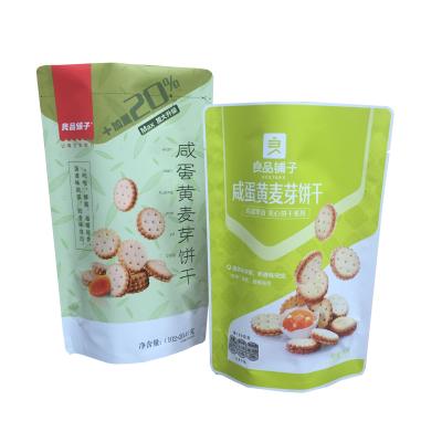 China Custom Logo Compostable Stand Up Pouch For Snack Food Spice Nut Packaging With Window Zipper Bag Food Snack Doypack for sale