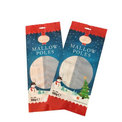 China Christmas Plastic Bag Merry Xmas santa sack back sealed candy pack for sale