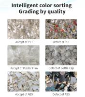 China Two Layer 4 Chutes Automatic Pe Pvc Abs Hdpe Ldpe Plastic Color Sorter Machine for sale