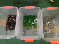 China Optical Two Layer Glass Sorting Machine For Mixed Colored Brown Blue Glass for sale