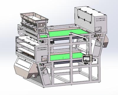 China Double Conveyor Belts Plastic Color Sorter Plastic Sorting Machine for sale
