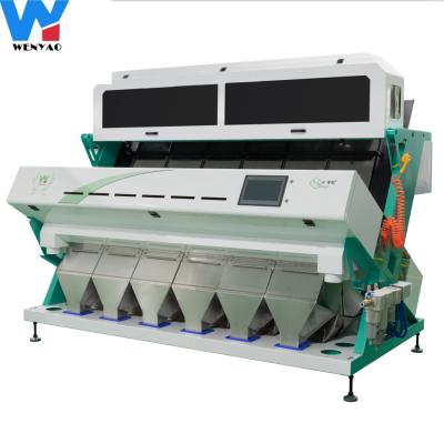 China WENYAO 6 Chutes 384 Channels CCD Optical High Capacity Millet Color Sorting Machine for sale