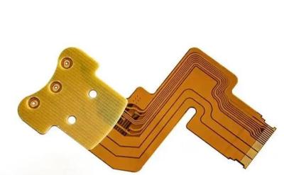 China Flexible PCB Board with FR4 Stiffener Yellow Coverlay and White Silkscreen Providing Circuit Solutions for sale