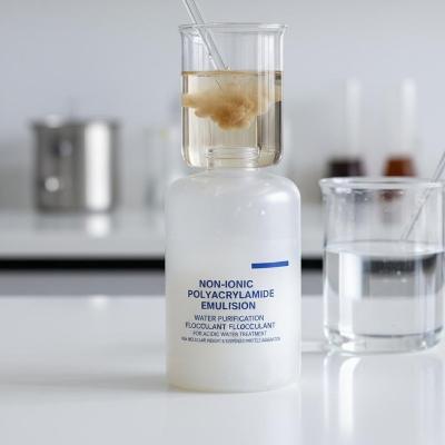 China Non-ionic Polyacrylamide Emulsion Water Purification Flocculant for Acidic Water Treatment with High Molecular Weight and Suspended Particle Aggregation for sale